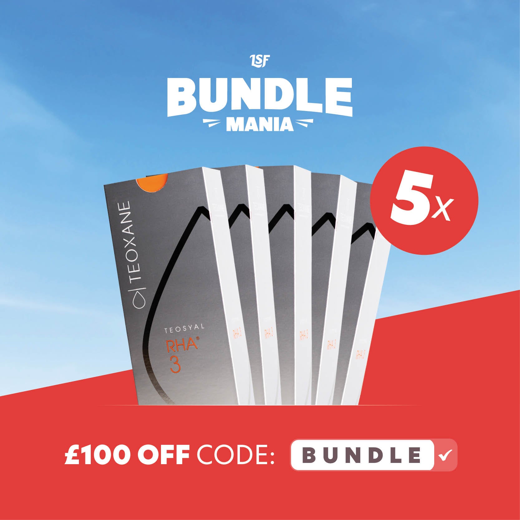 5 x Teosyal® RHA 3 Lidocaine (2x1ml) Bundle - £100 OFF | LSF Dermal Fillers