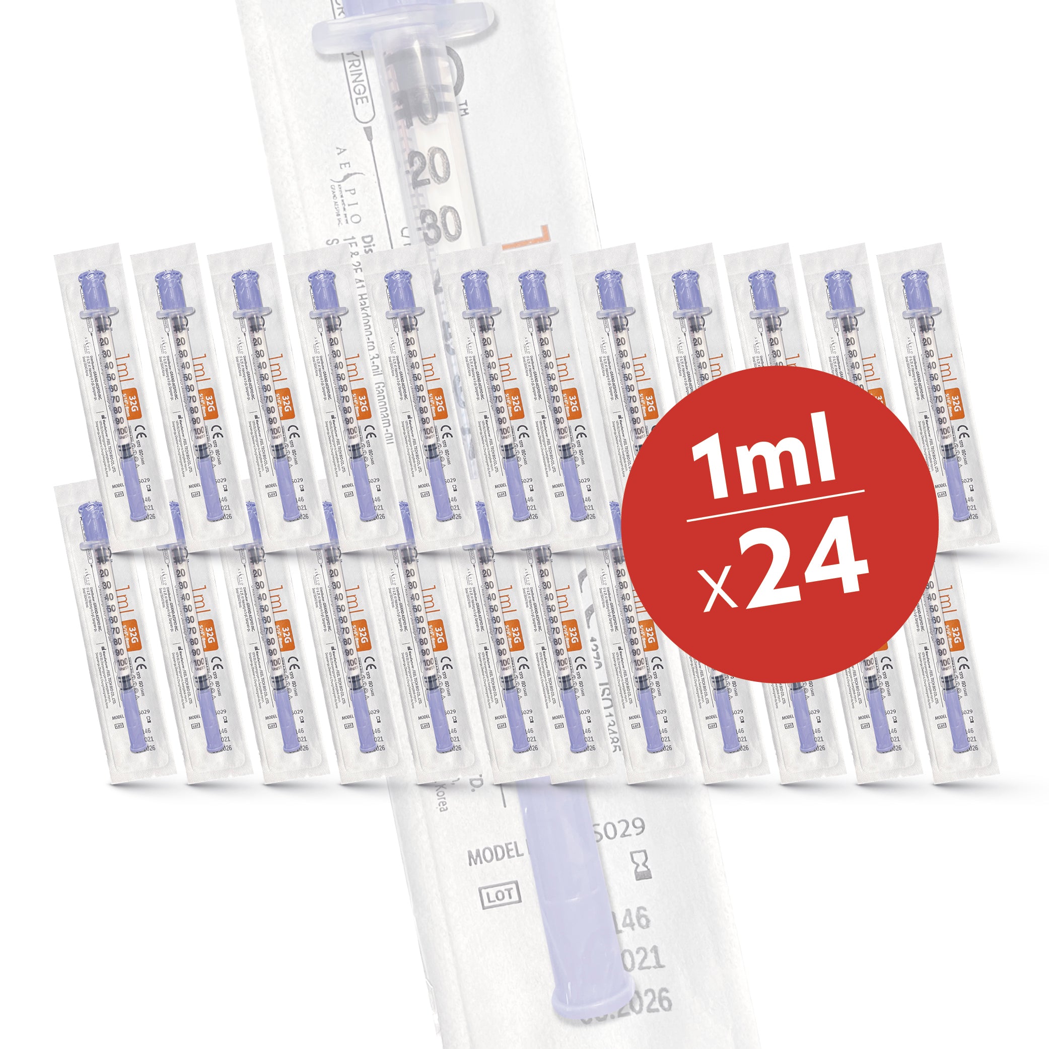 24 x FMS Micro Syringes (32G / 1ml / 8mm) | LSF Dermal Fillers
